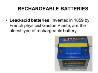 rechargable batteries and lead acid battery | PDF