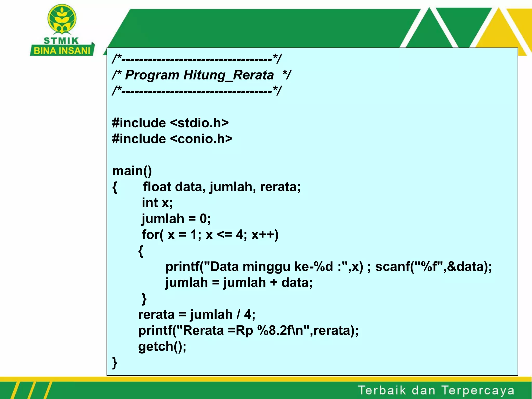 Pertemuan 5 Perulangan (Looping) | PDF