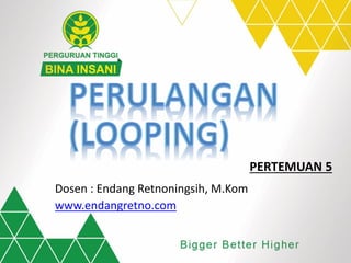 Pertemuan 5 Perulangan (Looping) | PDF