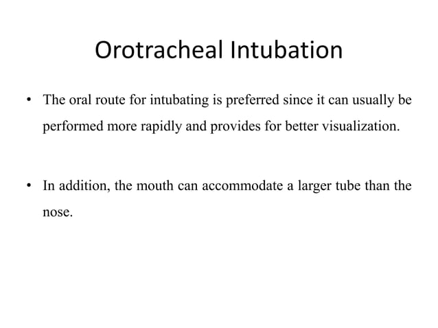 Endotracheal intubation in oral & maxillofacial surgery | PPTX | Ear ...