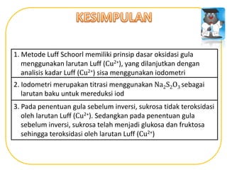 analisis glukosa sebelum inversi | PPTX