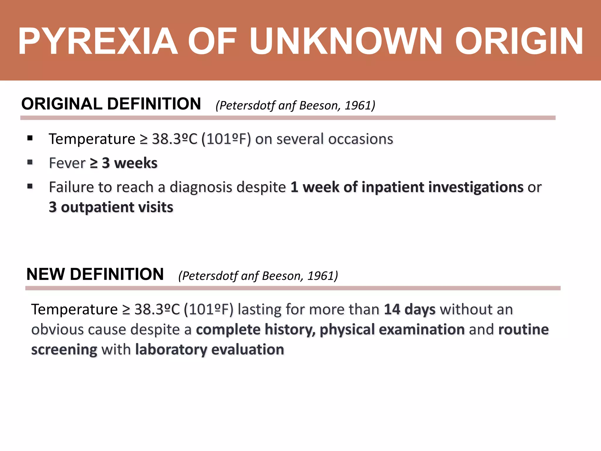 Pyrexia of unknown origin (PUO) | PPTX
