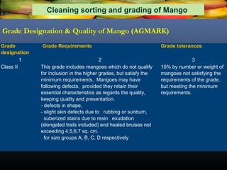 cleaning, sorting and grading of mango 1 | PPT