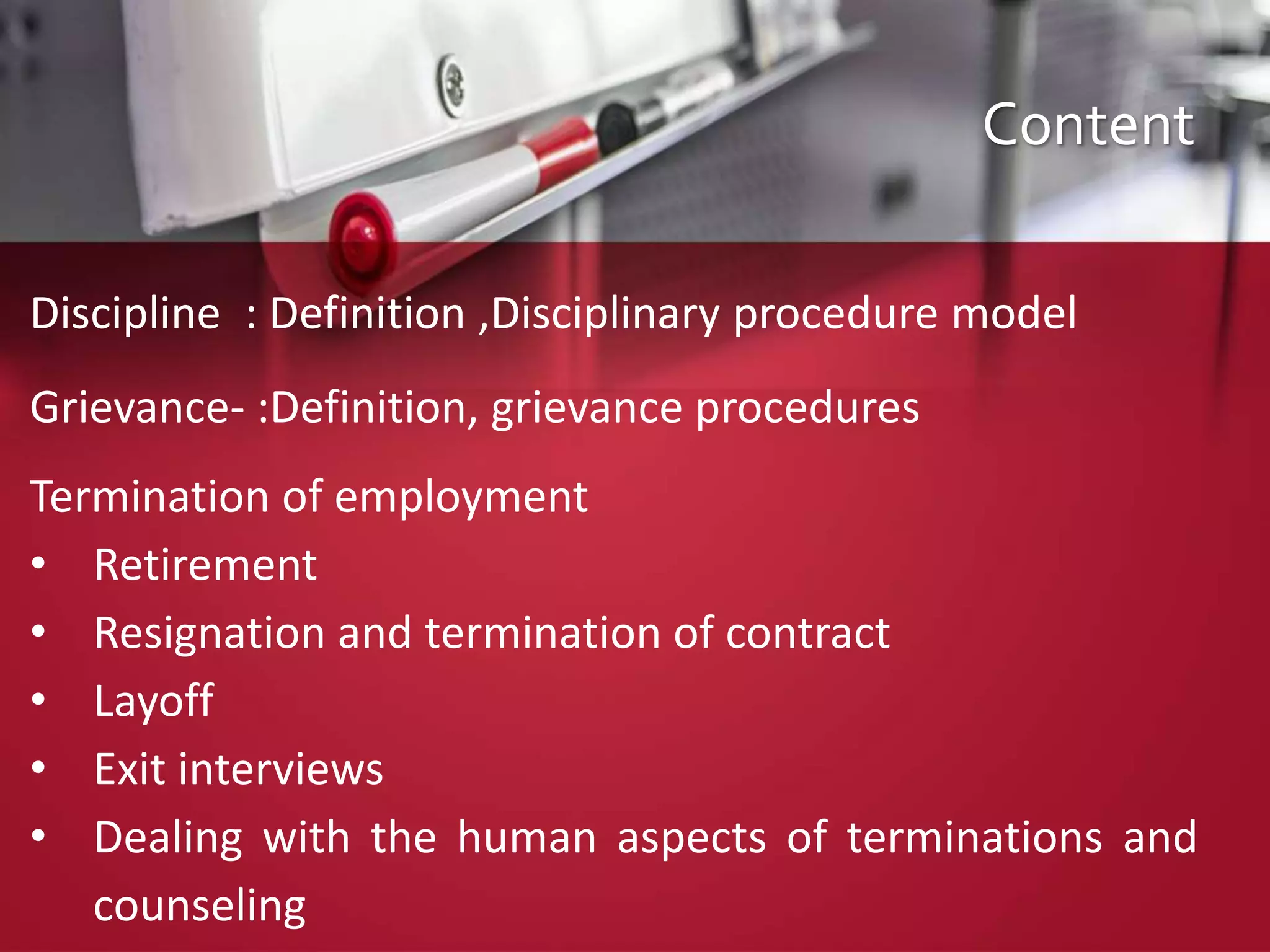 Discipline and Grievance Procedures | PPTX