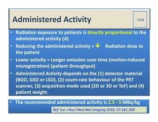 Trends in Radiation Protection of PET/CT imaging | PDF
