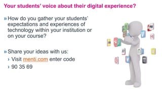How are students’ expectations and experiences of their digital ...