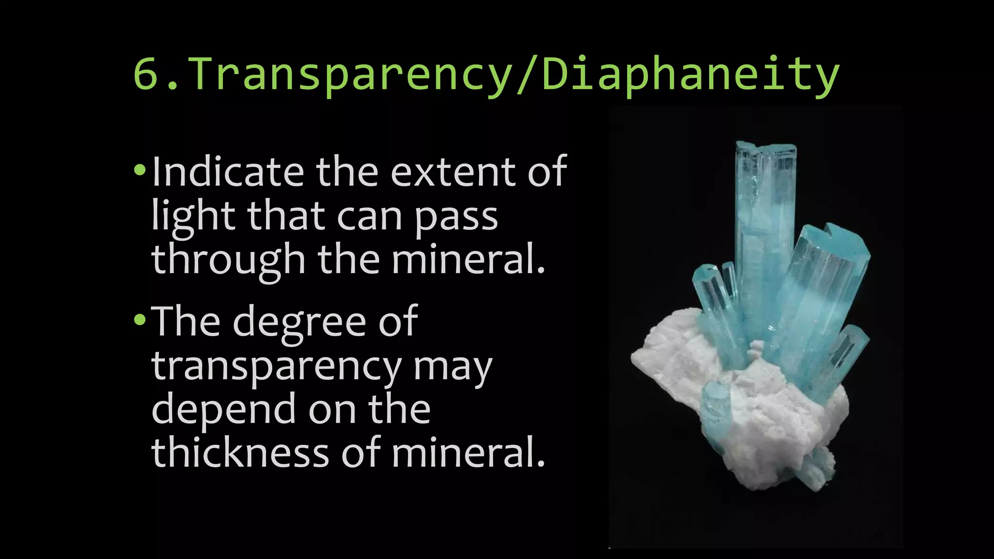 Physical properties of minerals | PPTX
