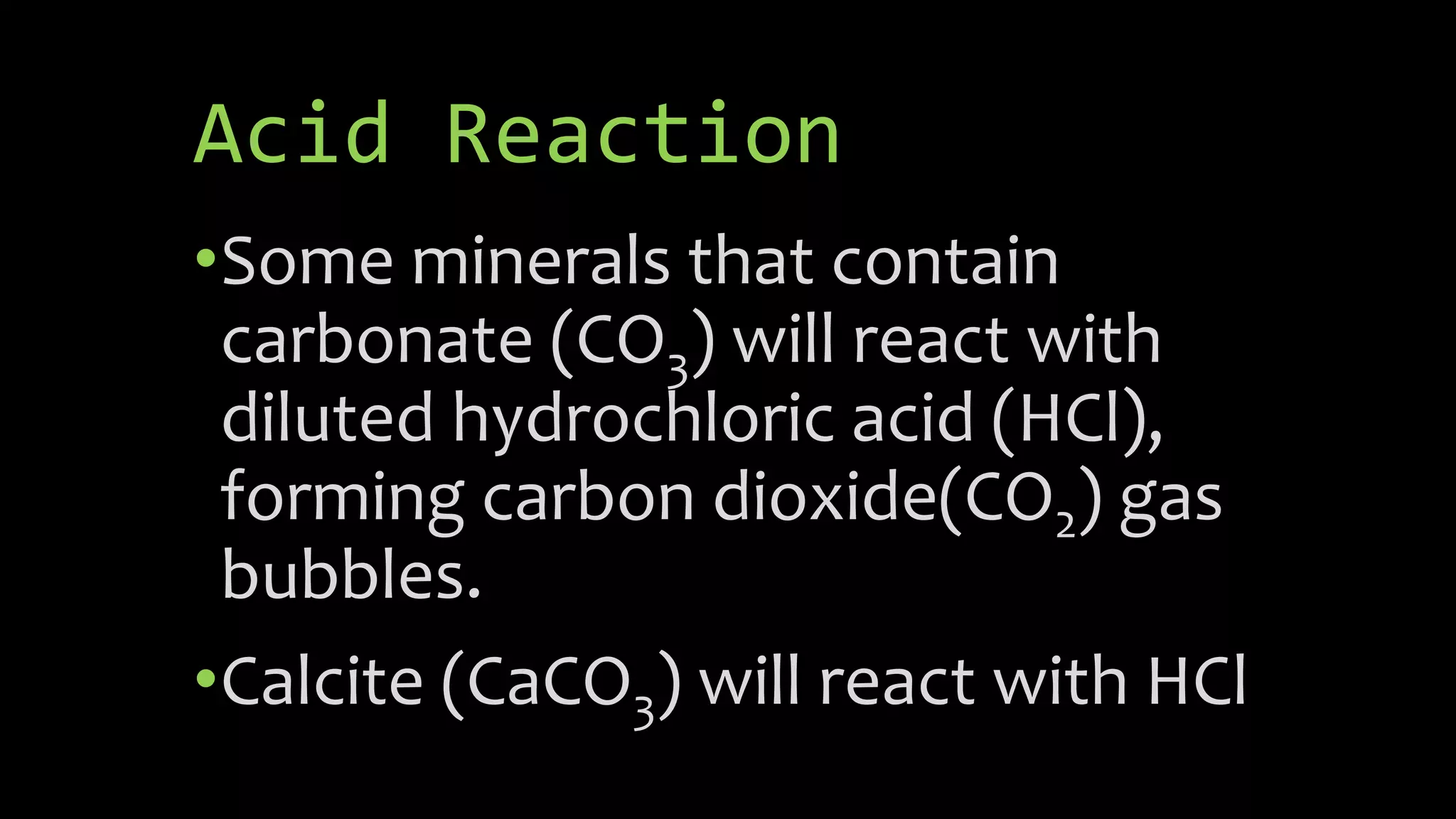 Physical properties of minerals | PPTX