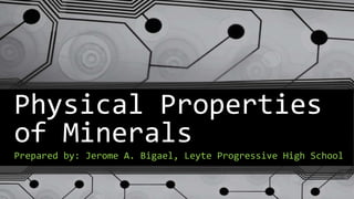 Physical properties of minerals | PPTX