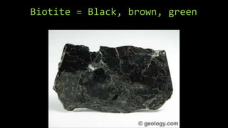 Physical properties of minerals | PPTX