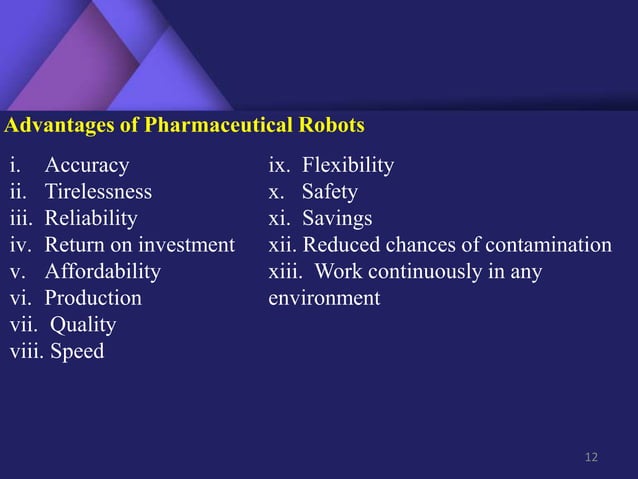 pharmaceutical robotics | PPTX
