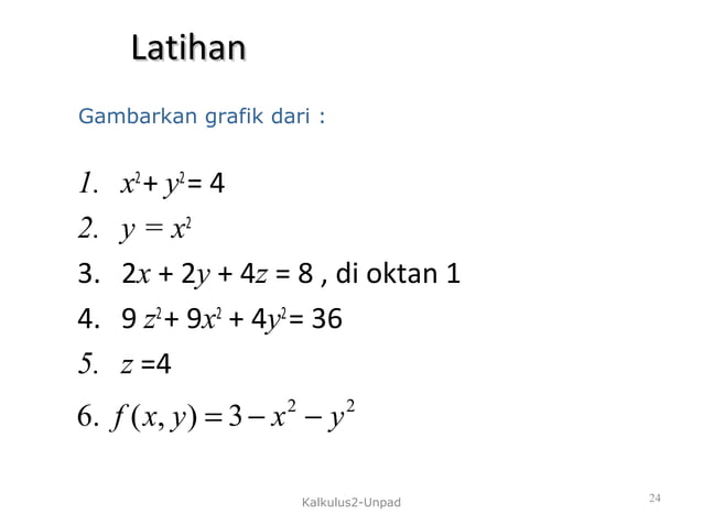 Fungsi Dua Peubah ( Kalkulus 2 ) | PPS