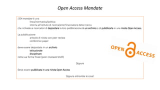 Open Access: definizioni, tipologie (e insidie), strumenti | PDF