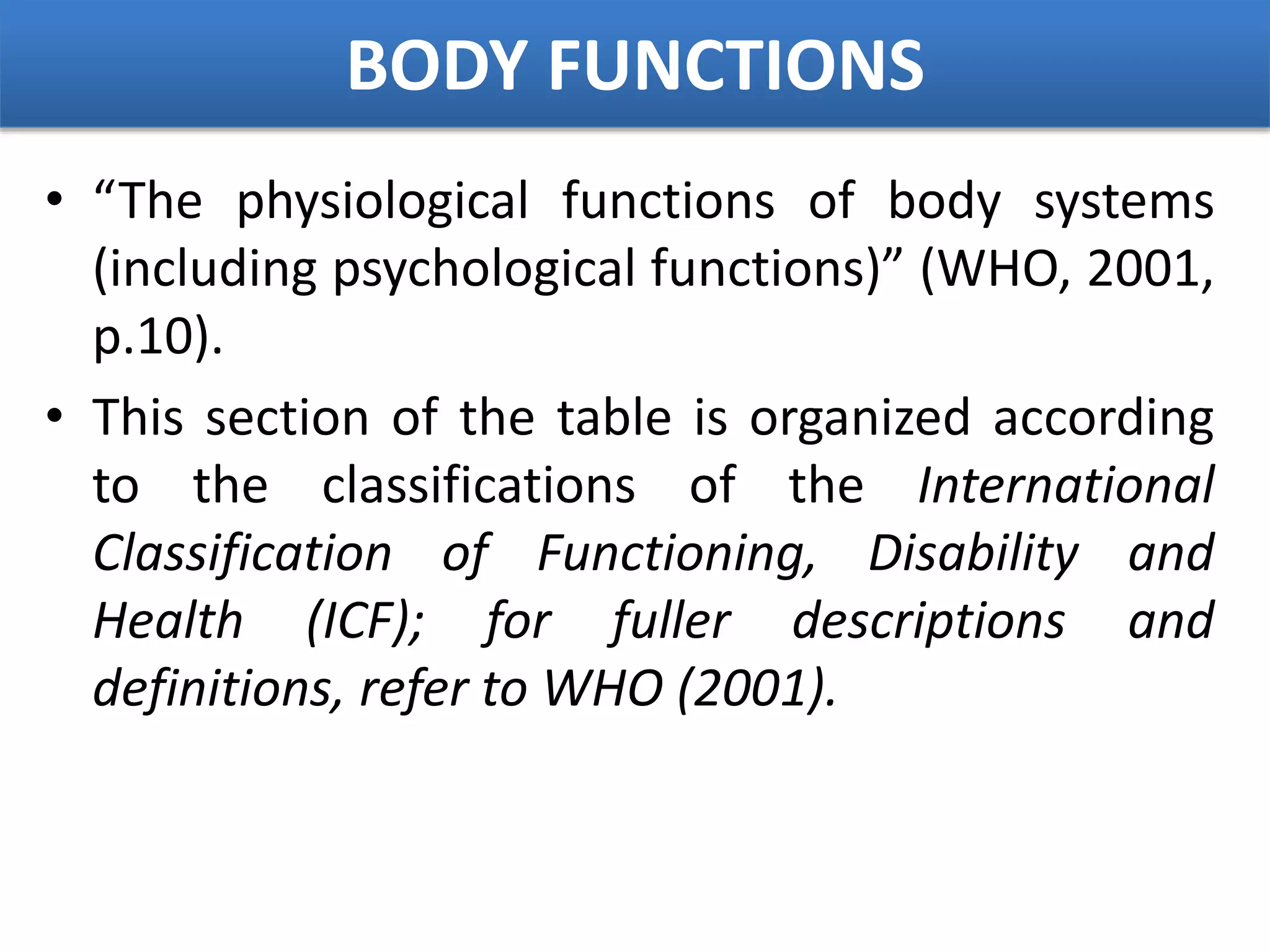 AOTA- OTPF: client factors | PPTX