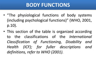 AOTA- OTPF: client factors | PPTX