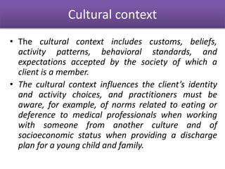 contexts and environments in occupational therapy | PPTX