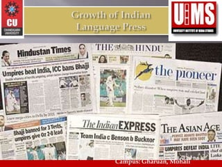 5.growth of indian language press edited | PPTX