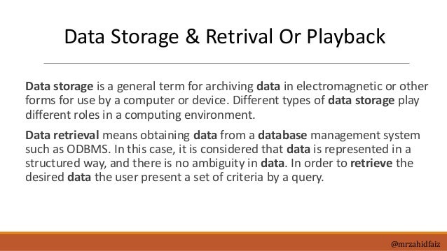 multimedia storage and playback or retrival methods or techniques c…