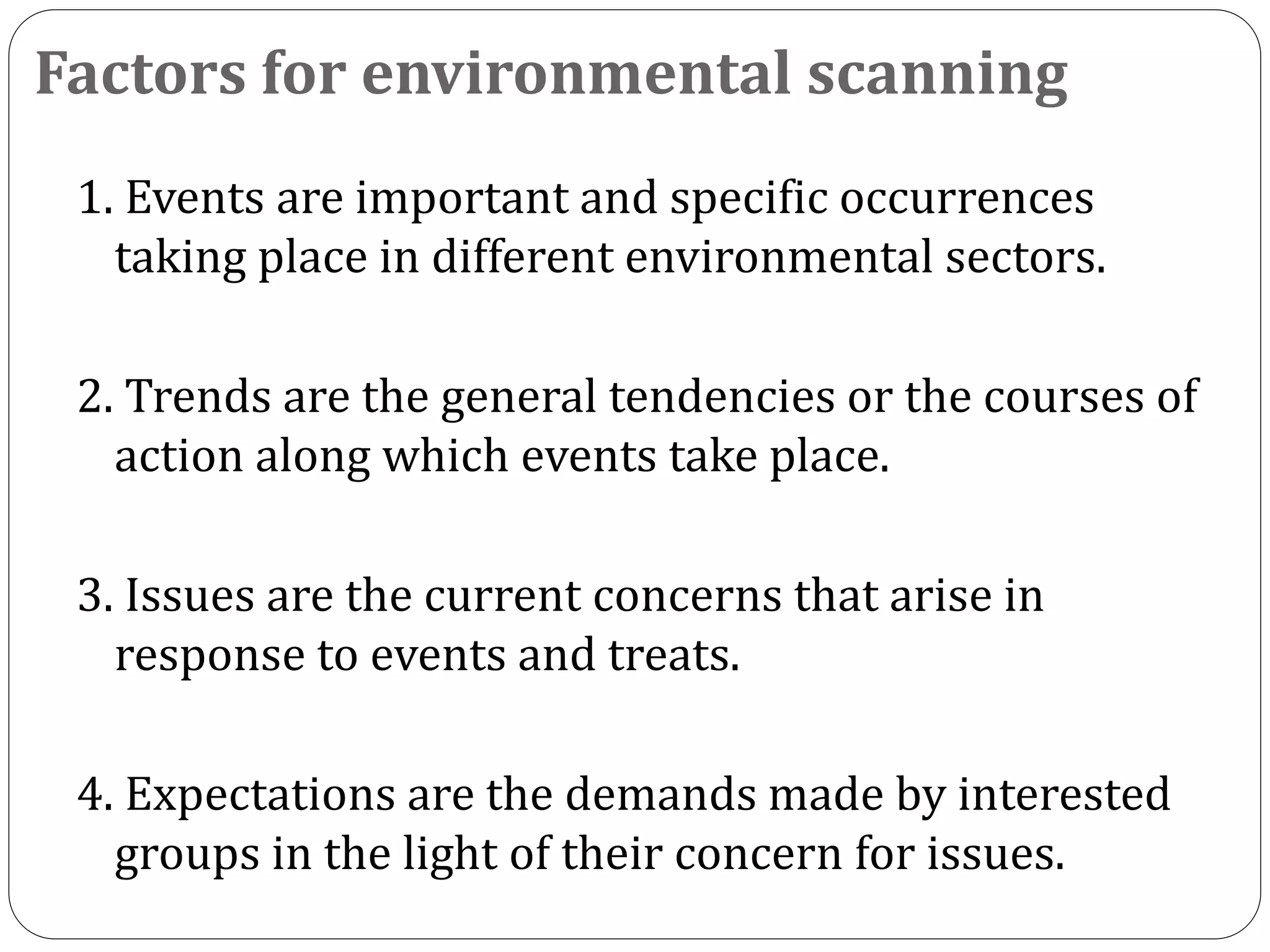 Strategic Management Environmental Scanning | PPTX