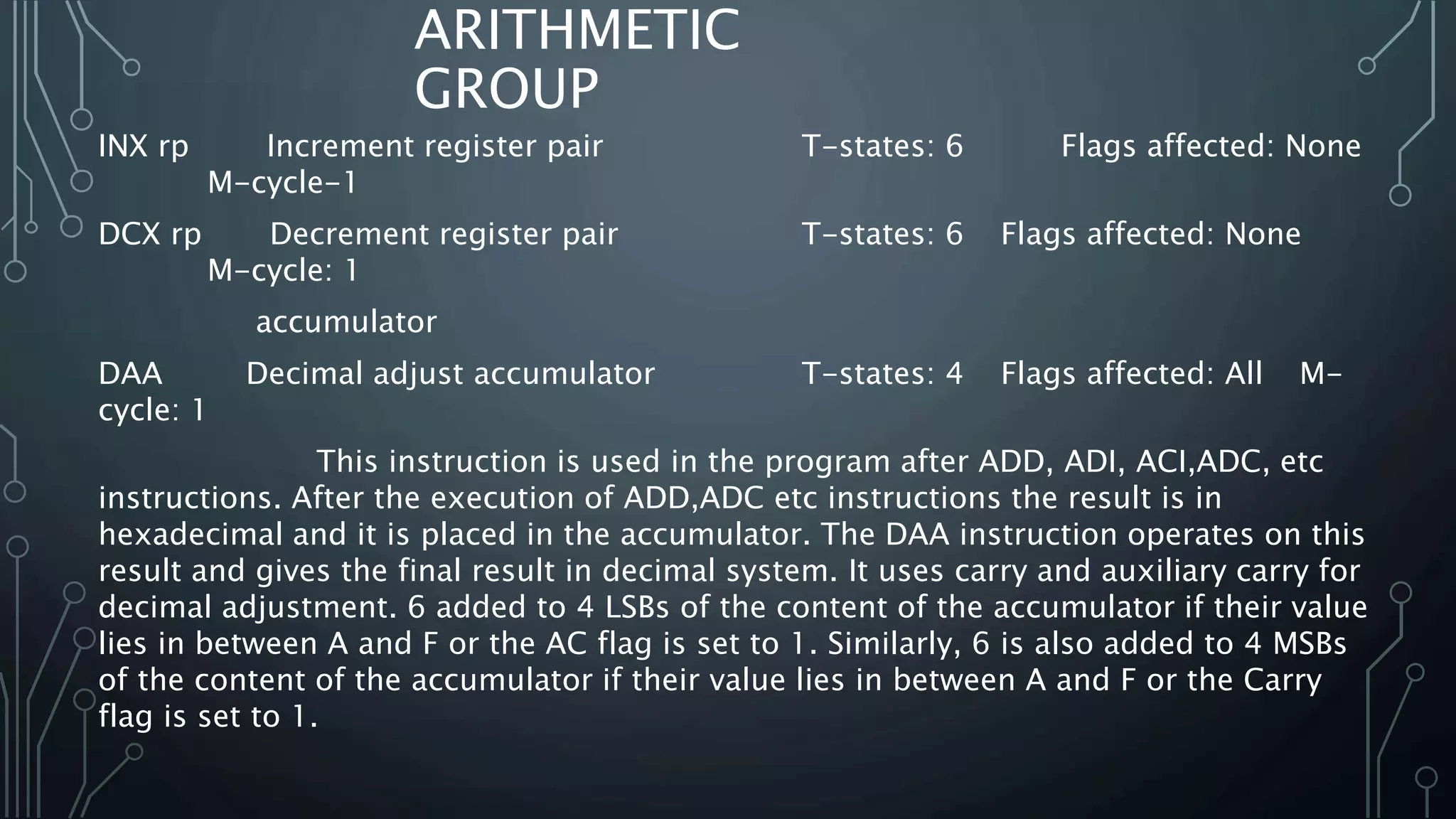 5. 8085 instruction set ii | PPTX