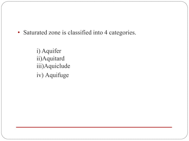 saturation zone | PPTX | Geography | Science