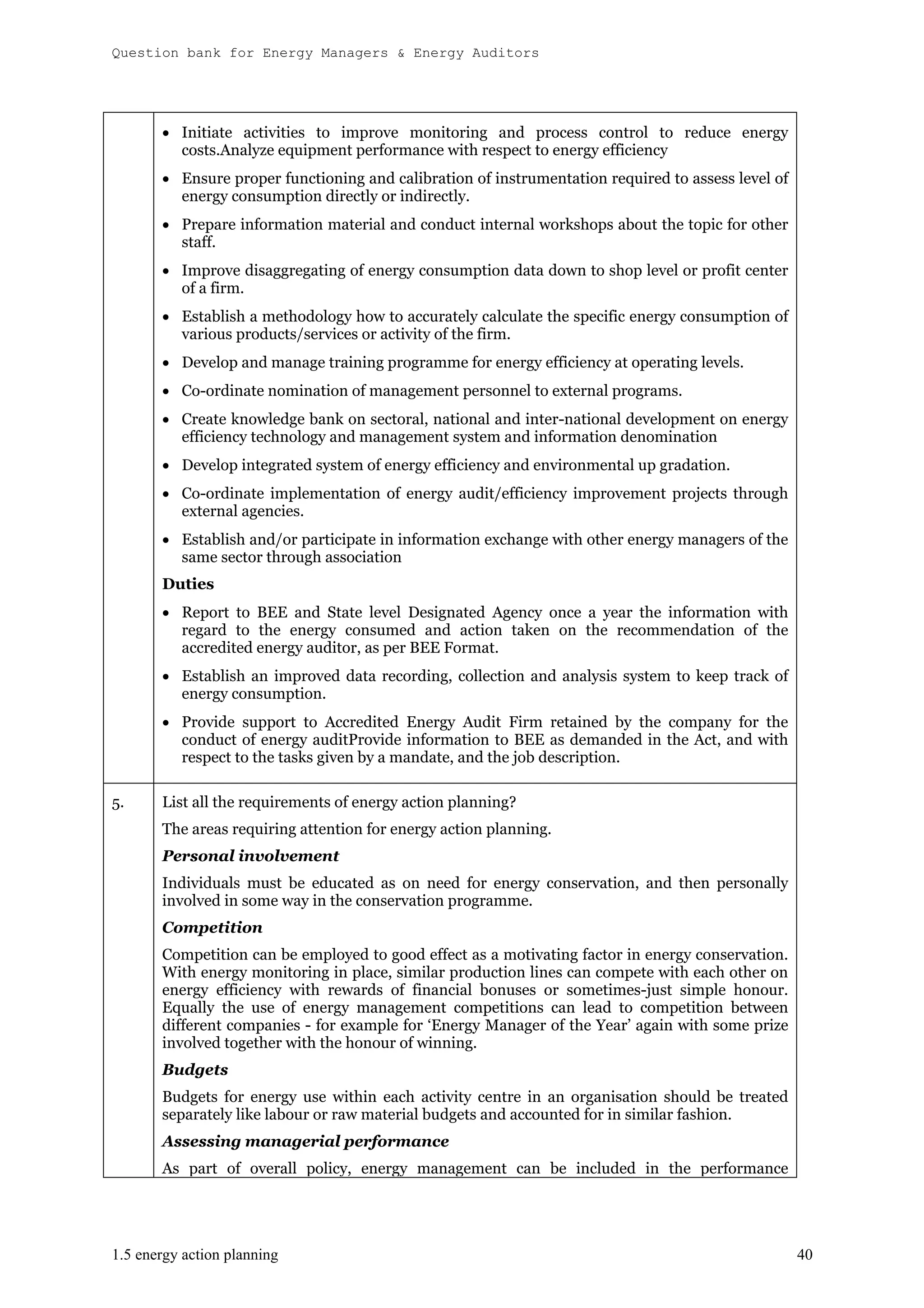 5. qus bank energy action planning revised (table format) | PDF
