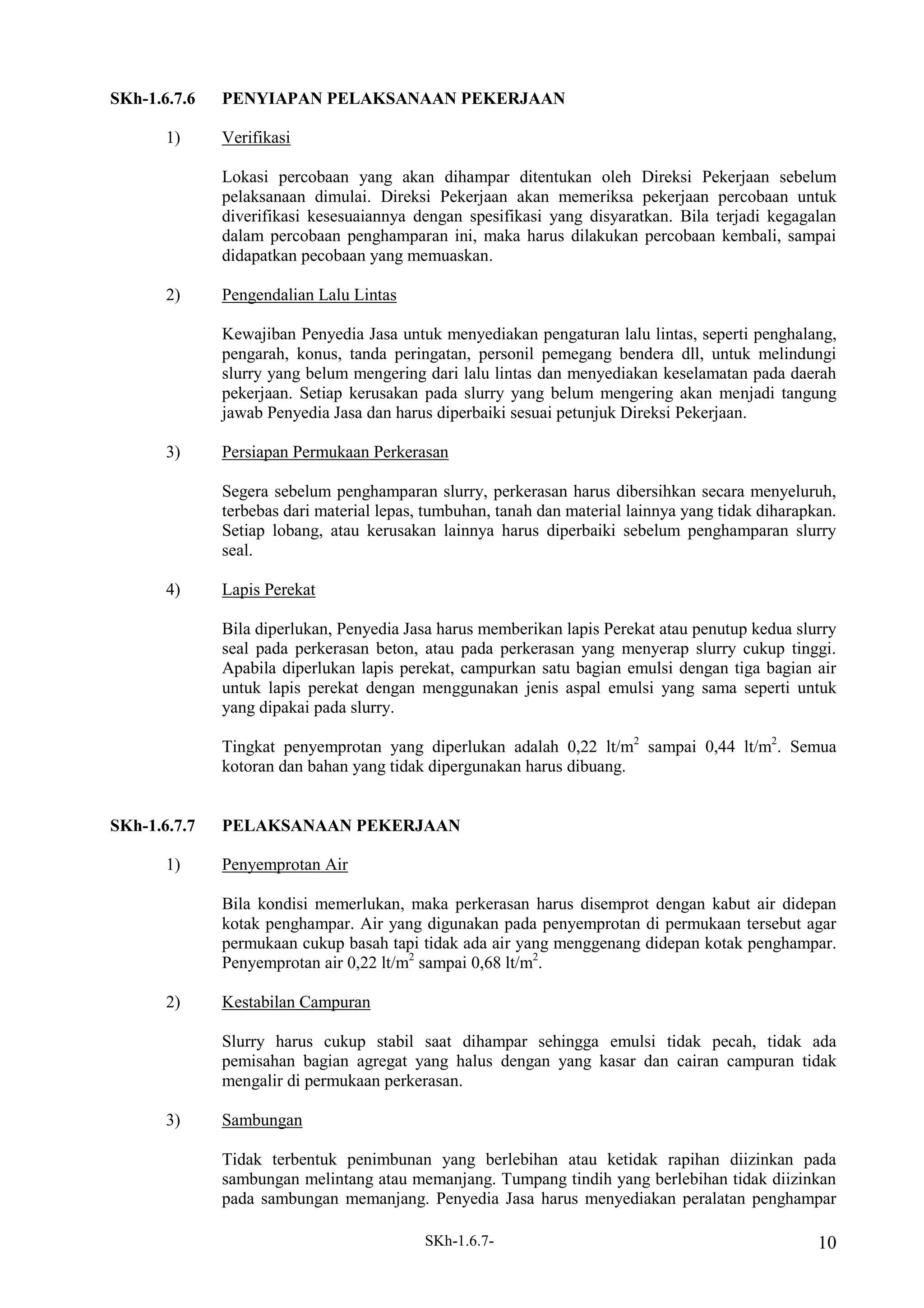 5. spek khusus slurry seal | PDF