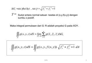Integral Permukaan (Kalkulus Peubah Banyak) | PPT