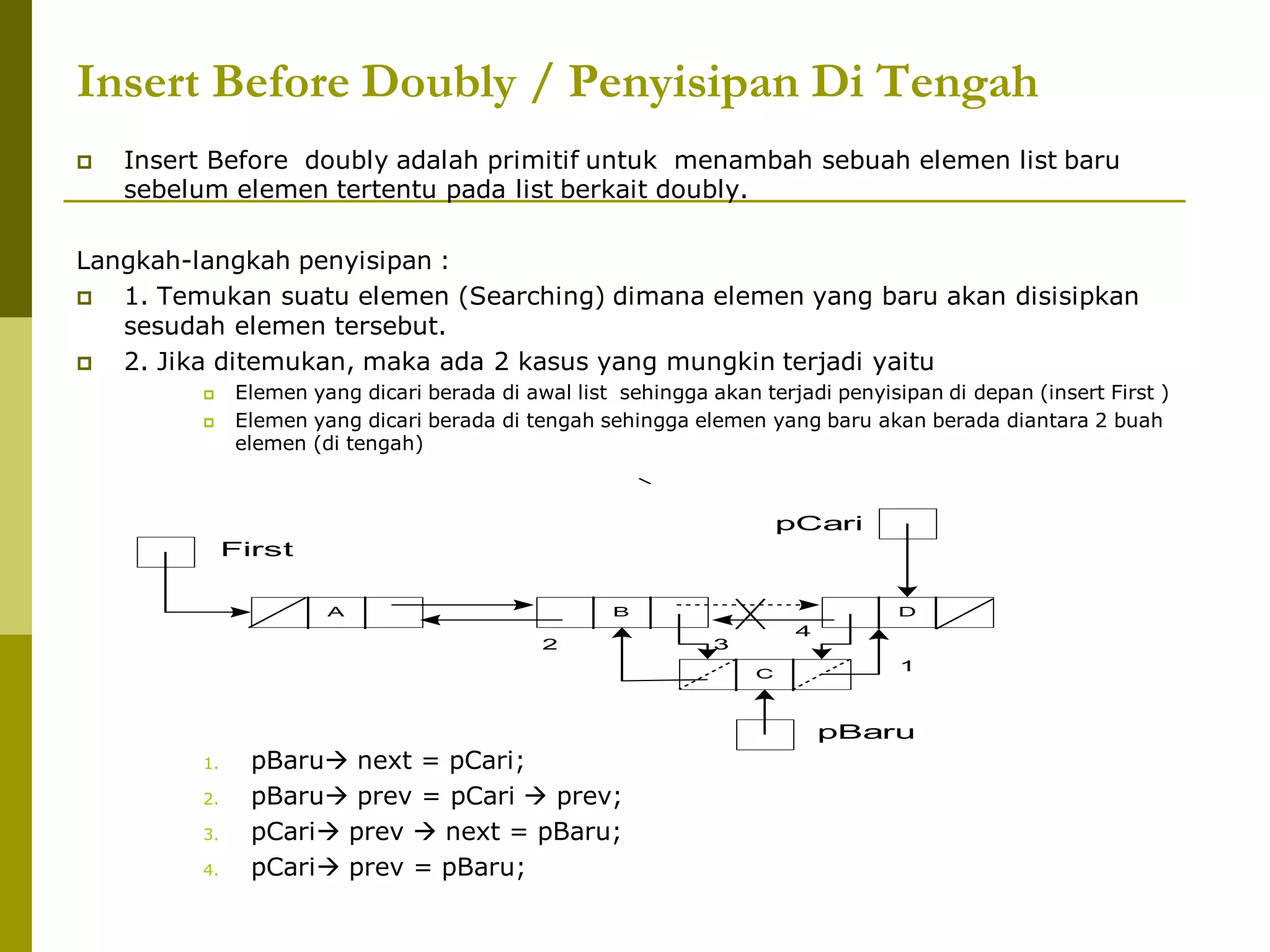 5. Doubly Linked List (Struktur Data) | PDF