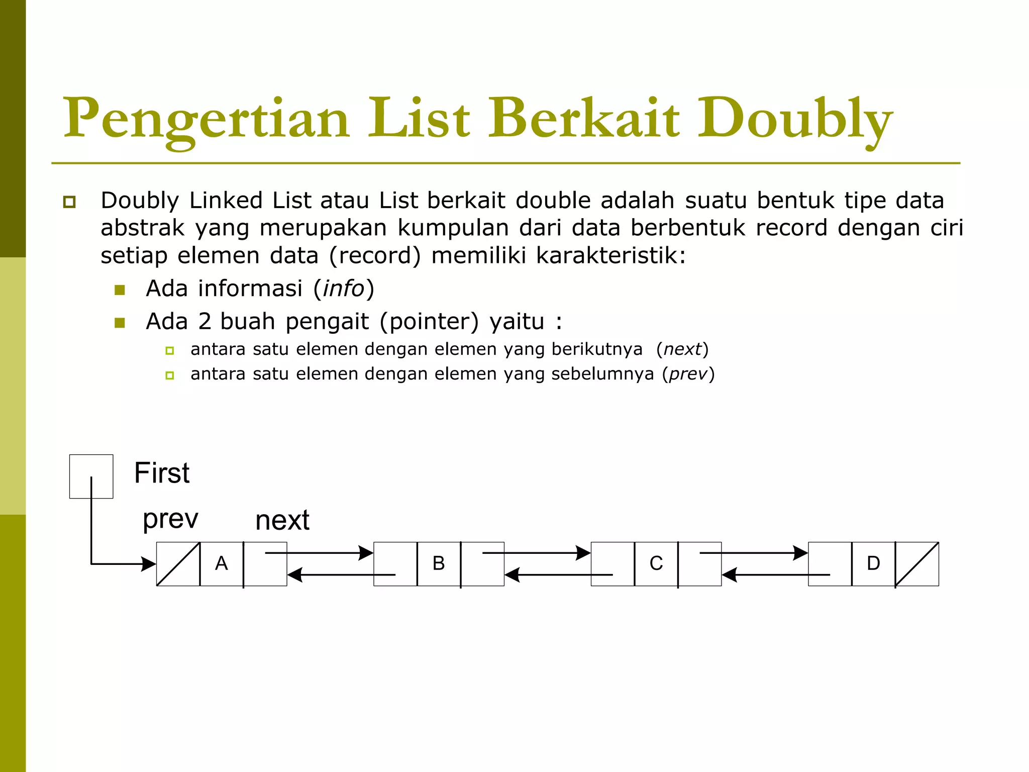 5. Doubly Linked List (Struktur Data) | PDF