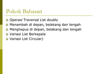 5. Doubly Linked List (Struktur Data) | PDF