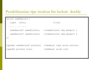 5. Doubly Linked List (Struktur Data) | PPT