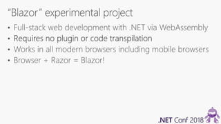 .NET no Browser - Webassembly com Blazor! | PPTX