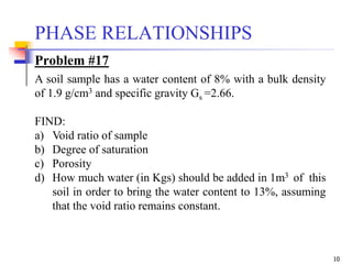 Geotechnical Engineering-I [Lec #5: Phase Relationships - Problems-2 ...
