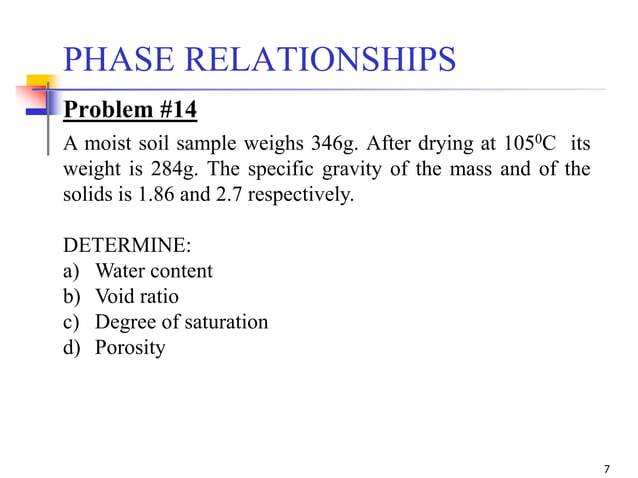 Geotechnical Engineering-I [Lec #5: Phase Relationships - Problems-2 ...