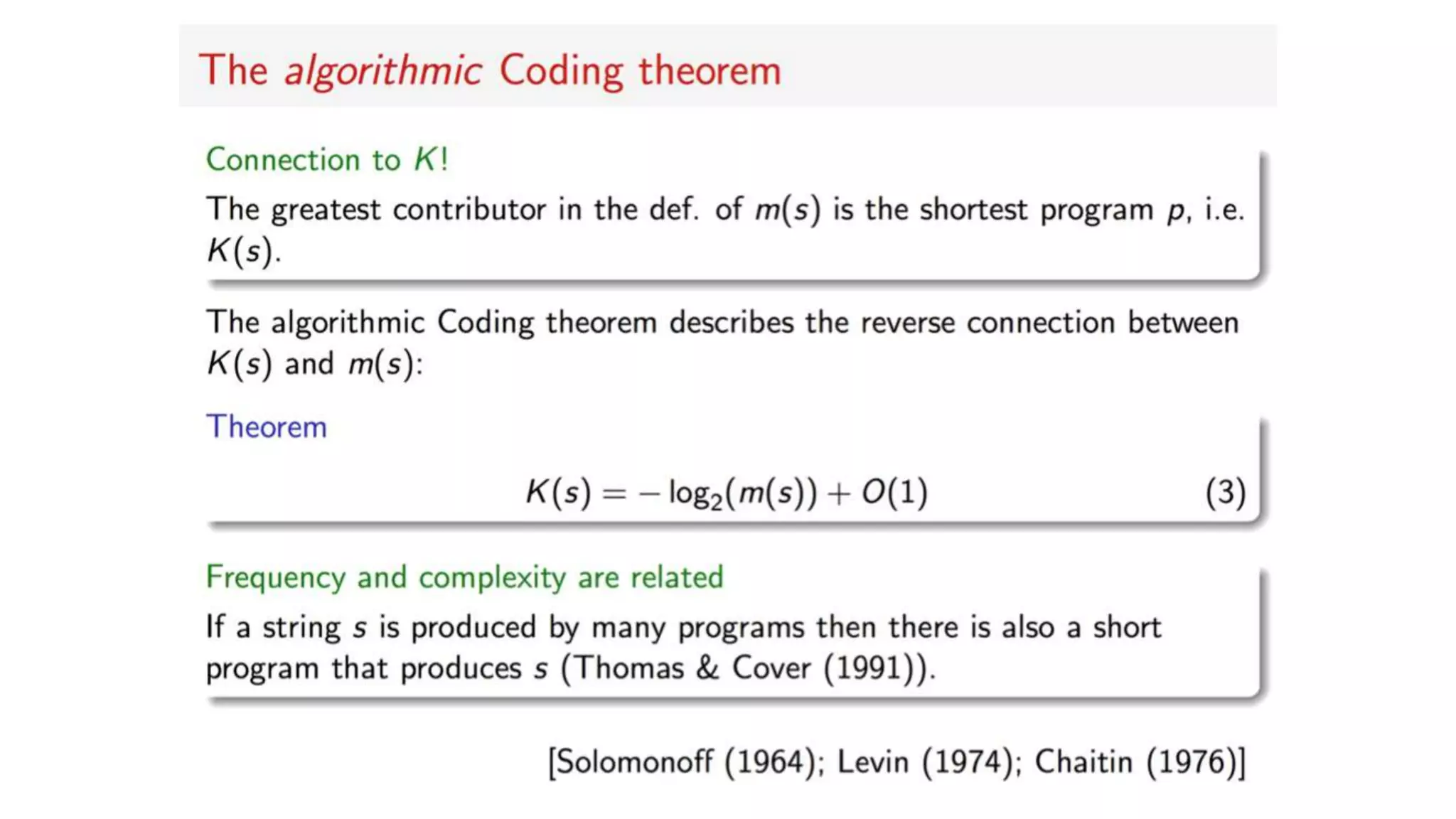 412 The Algorithmic Coding Theorem Ppt