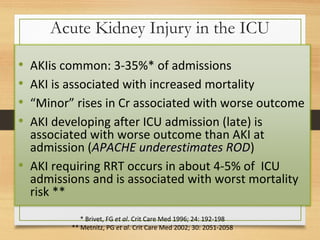 Renal Replacement therapy in the ICU | PPT