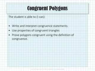 5.1 Congruent Polygons | PDF