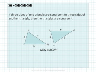 5.2 Congruent Triangle Theorems | PDF