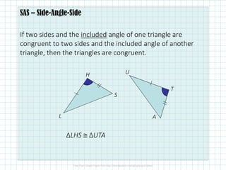 5.2 Congruent Triangle Theorems | PDF