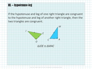 5.2 Congruent Triangle Theorems | PDF