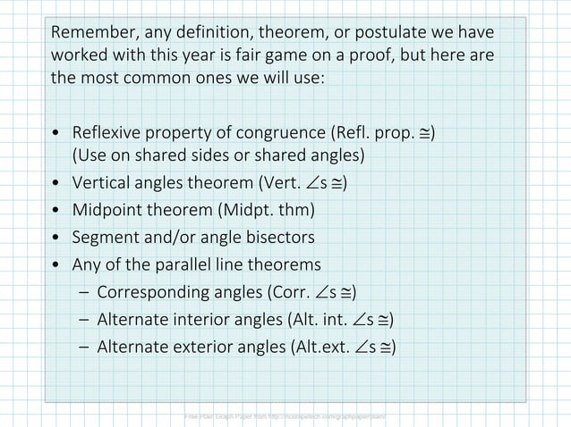 5.3 Congruent Triangle Proofs | PDF