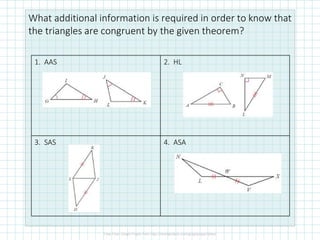 Congruent Triangles Proofs