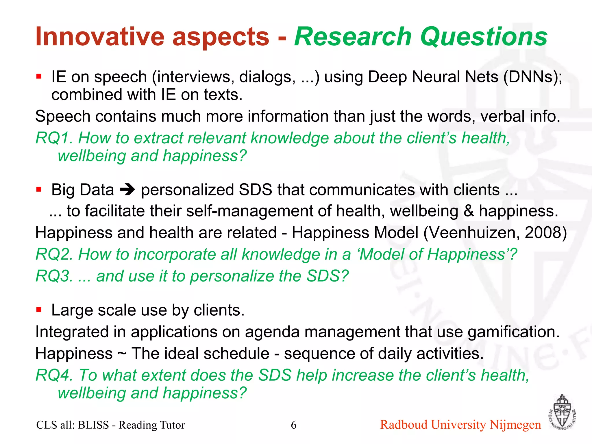 Behaviour-based language-interactive speaking systems (BLISS) | PPTX