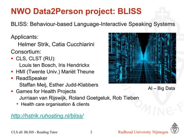 Behaviour-based language-interactive speaking systems (BLISS) | PPTX