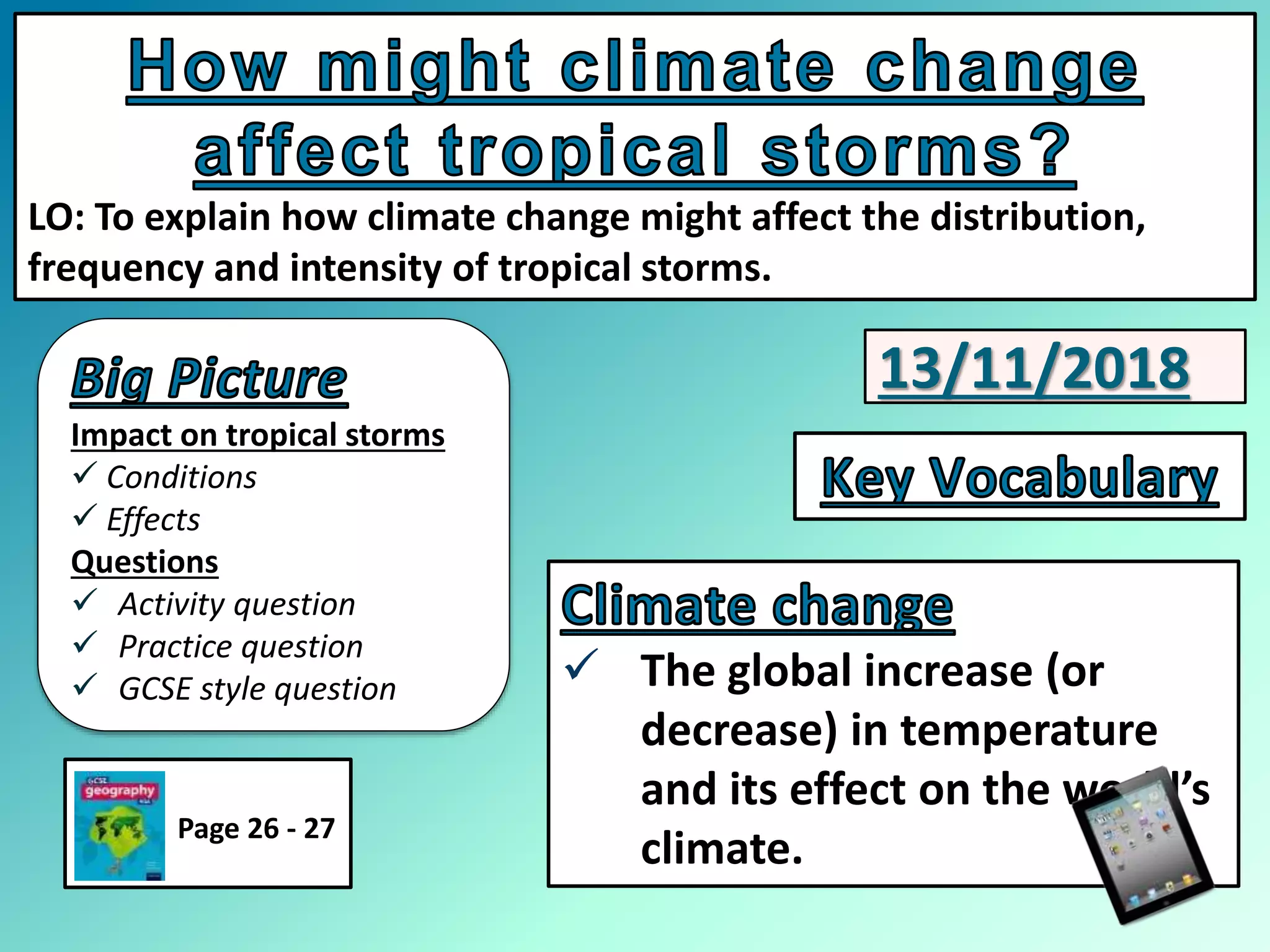 3. Will climate change affect tropical storms? | PPTX