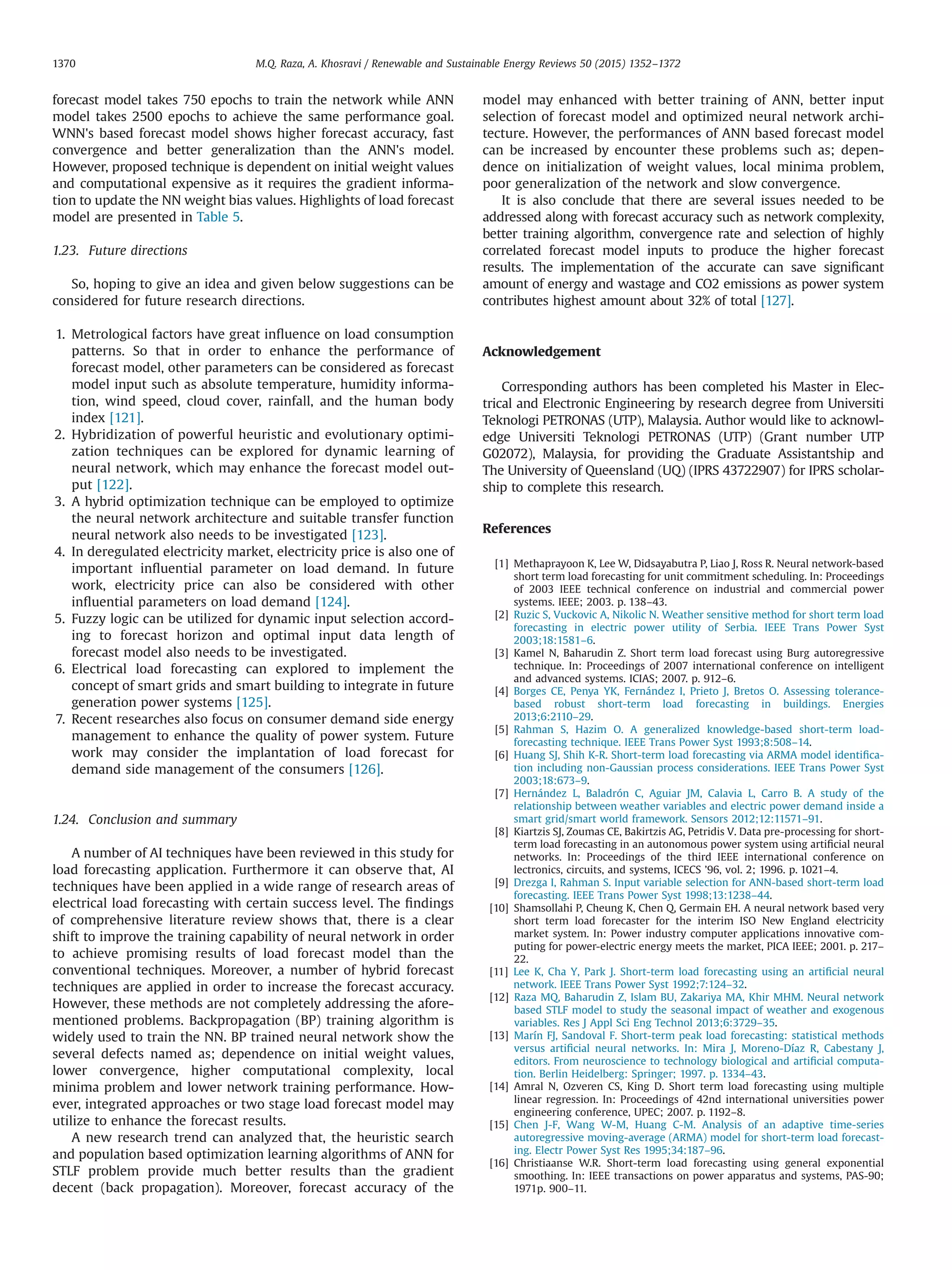 A Review On Artificial Intelligence Based Load Demand Forecasting