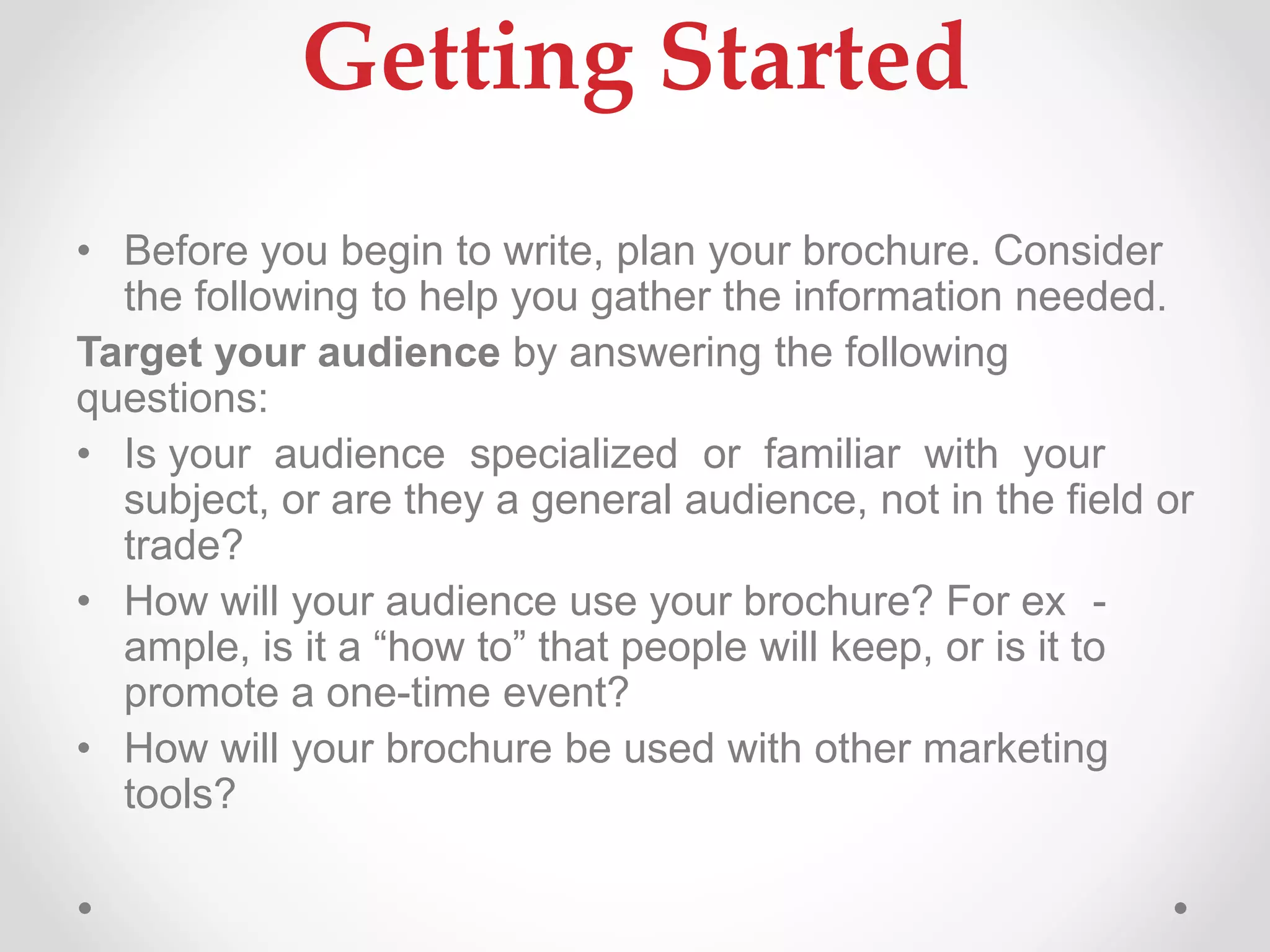 How to Create an Effective Brochure | PPTX