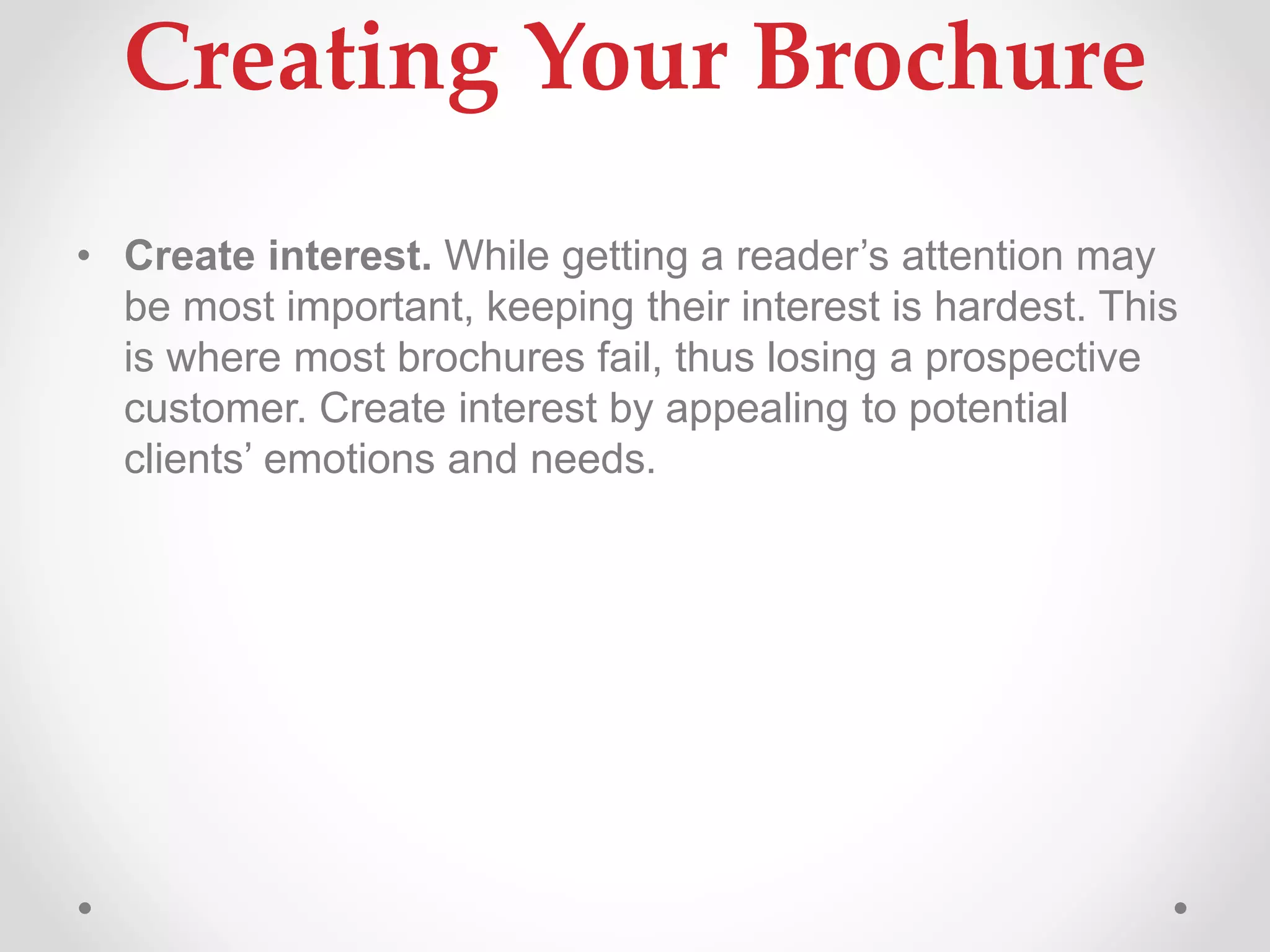 How to Create an Effective Brochure | PPTX