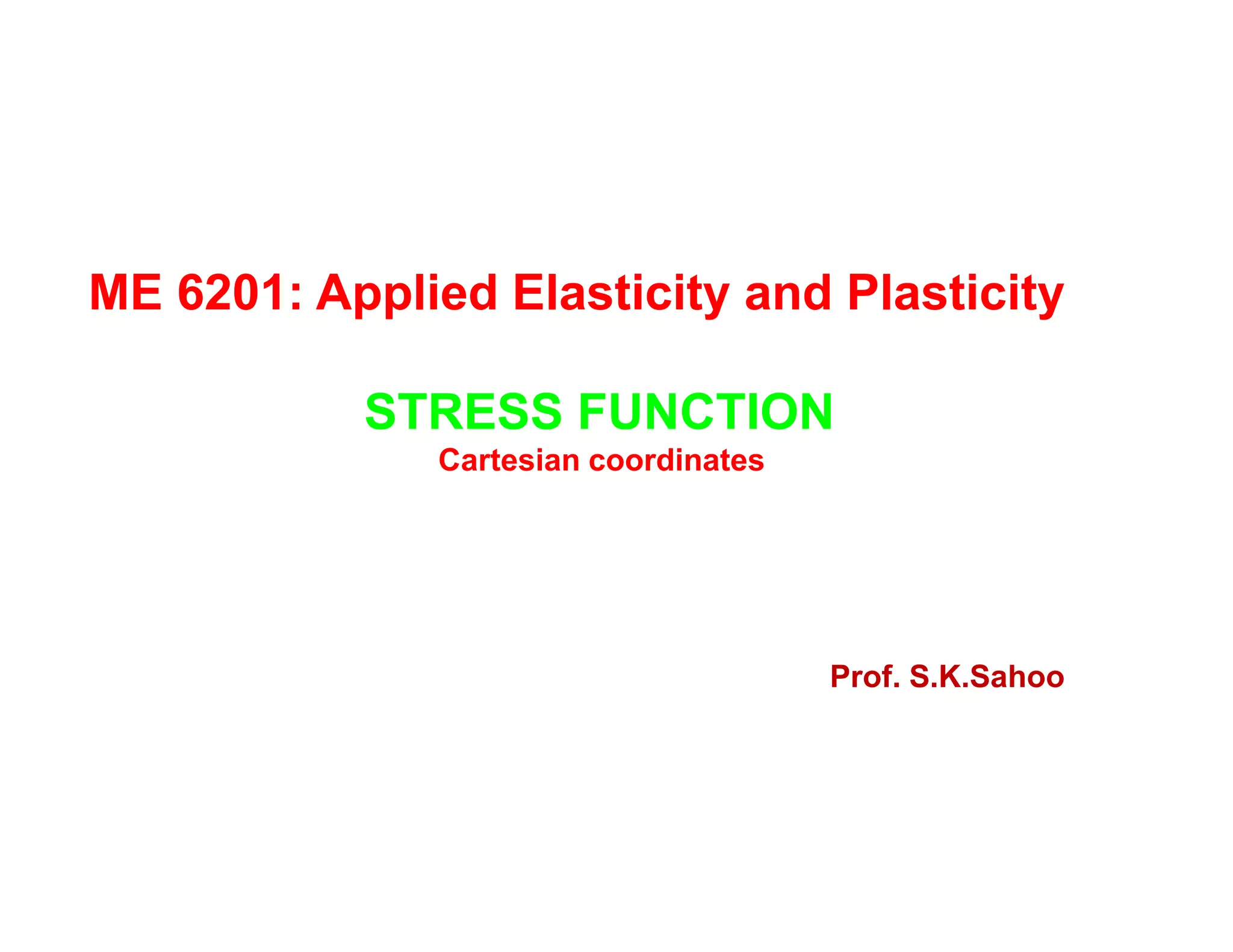 5. stress function | PDF